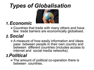 Effects and benefits of globalisation | PPT