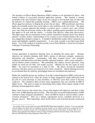 Effects Based Operations A Guide For Practitioners | PDF