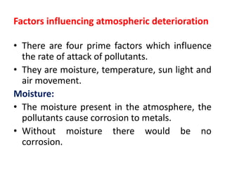 Effects Of Air Pollution On Materials