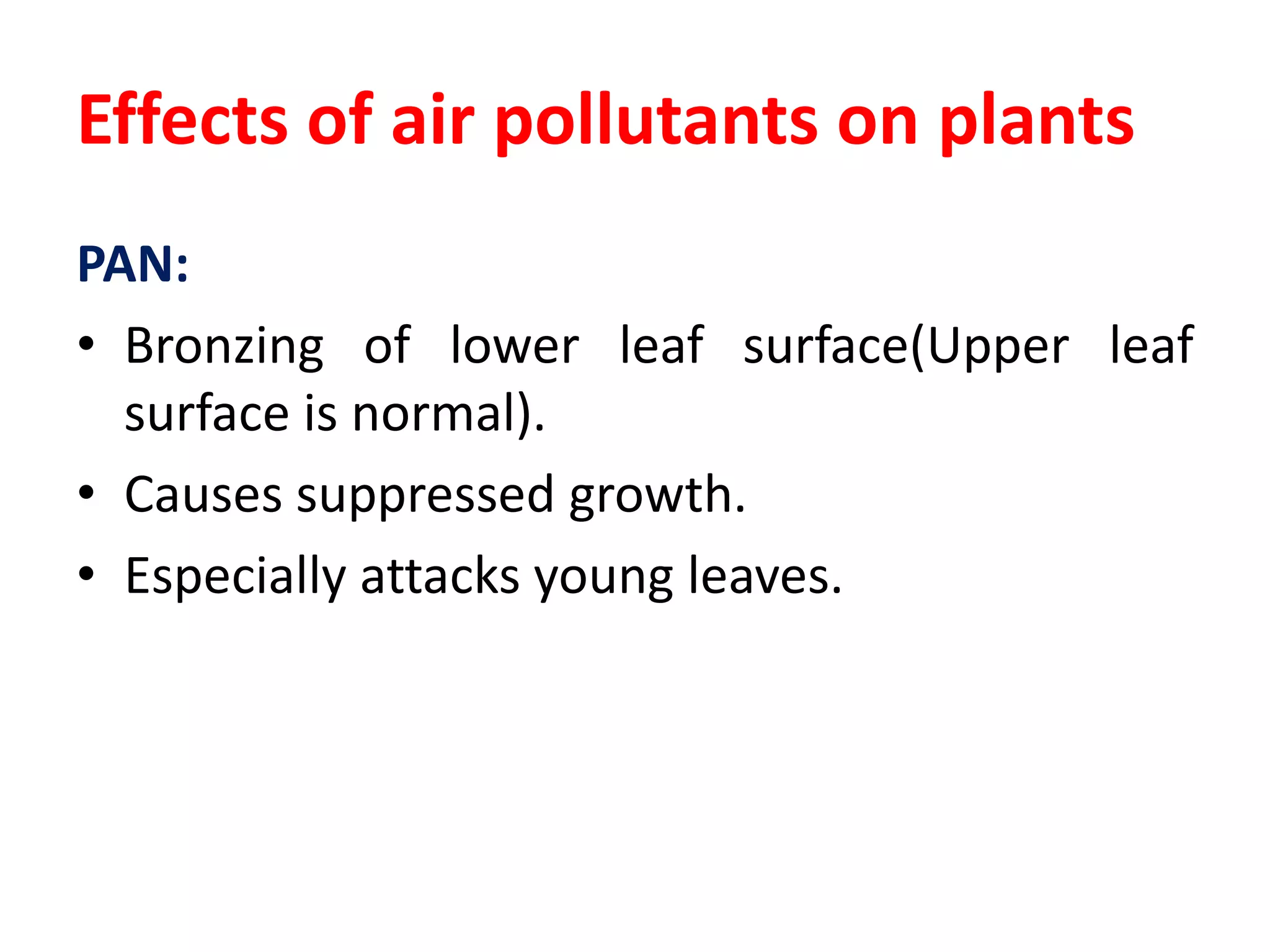 Effects of air pollutants on plants | PPTX