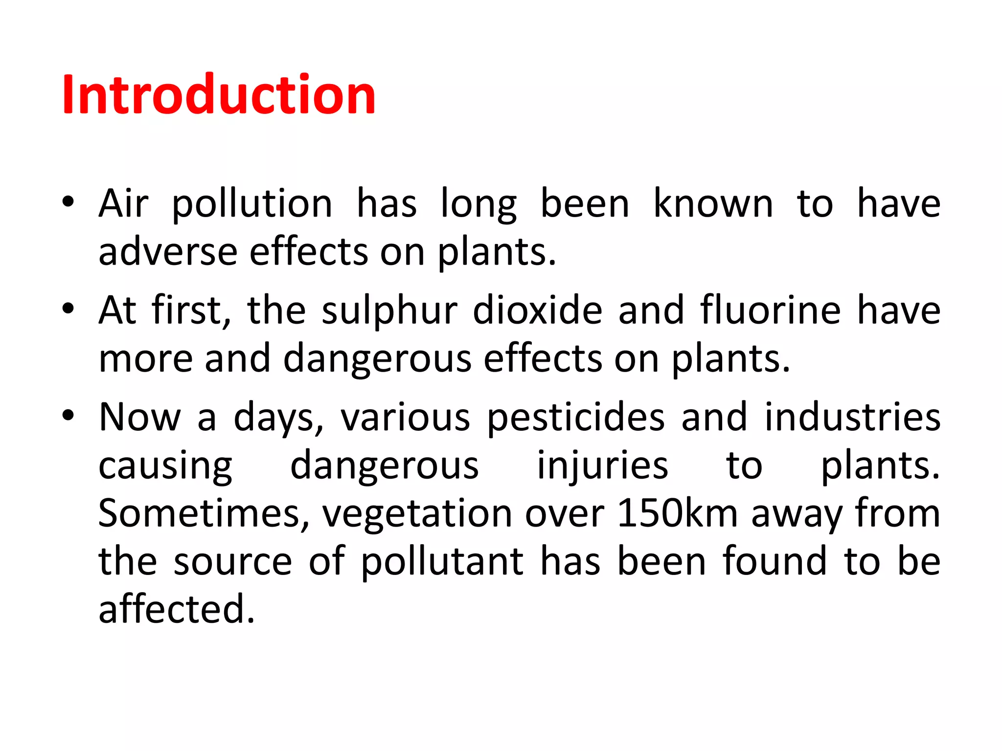 Effects of air pollutants on plants | PPTX