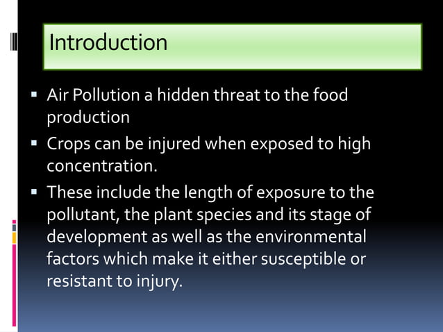 Effects of air pollution in vegetable production | PPT
