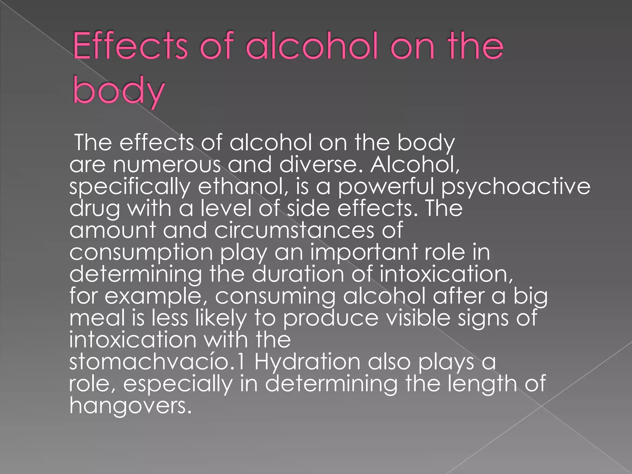 Effects of alcohol | PPTX