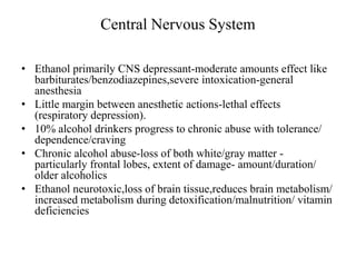 Effects of alcohol in body | PPTX