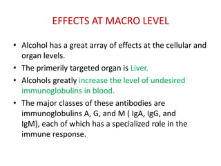 Effects of alcoholism on immune system | PPTX