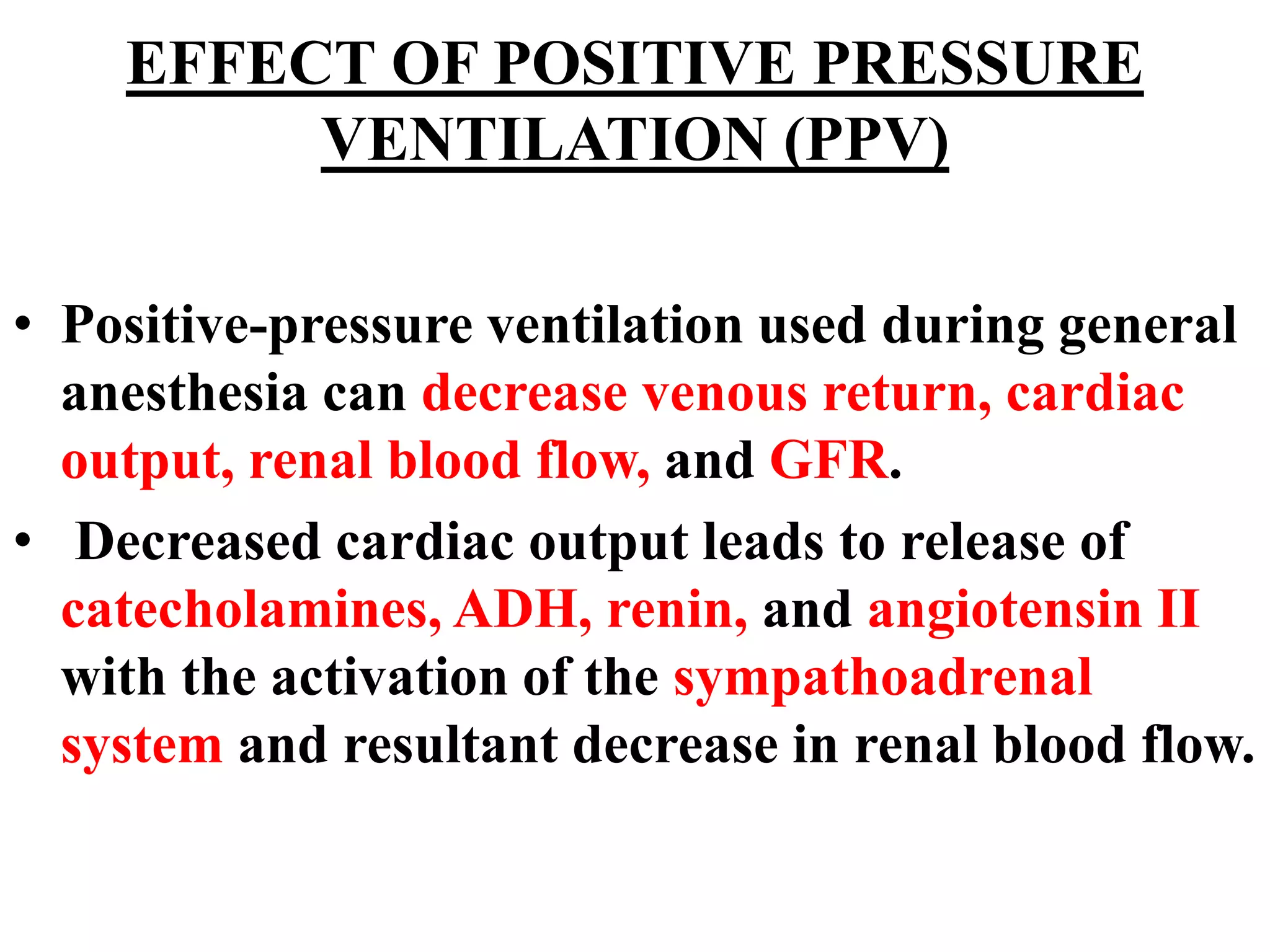 Effects of anesthesia and surgery on renal function | PPTX