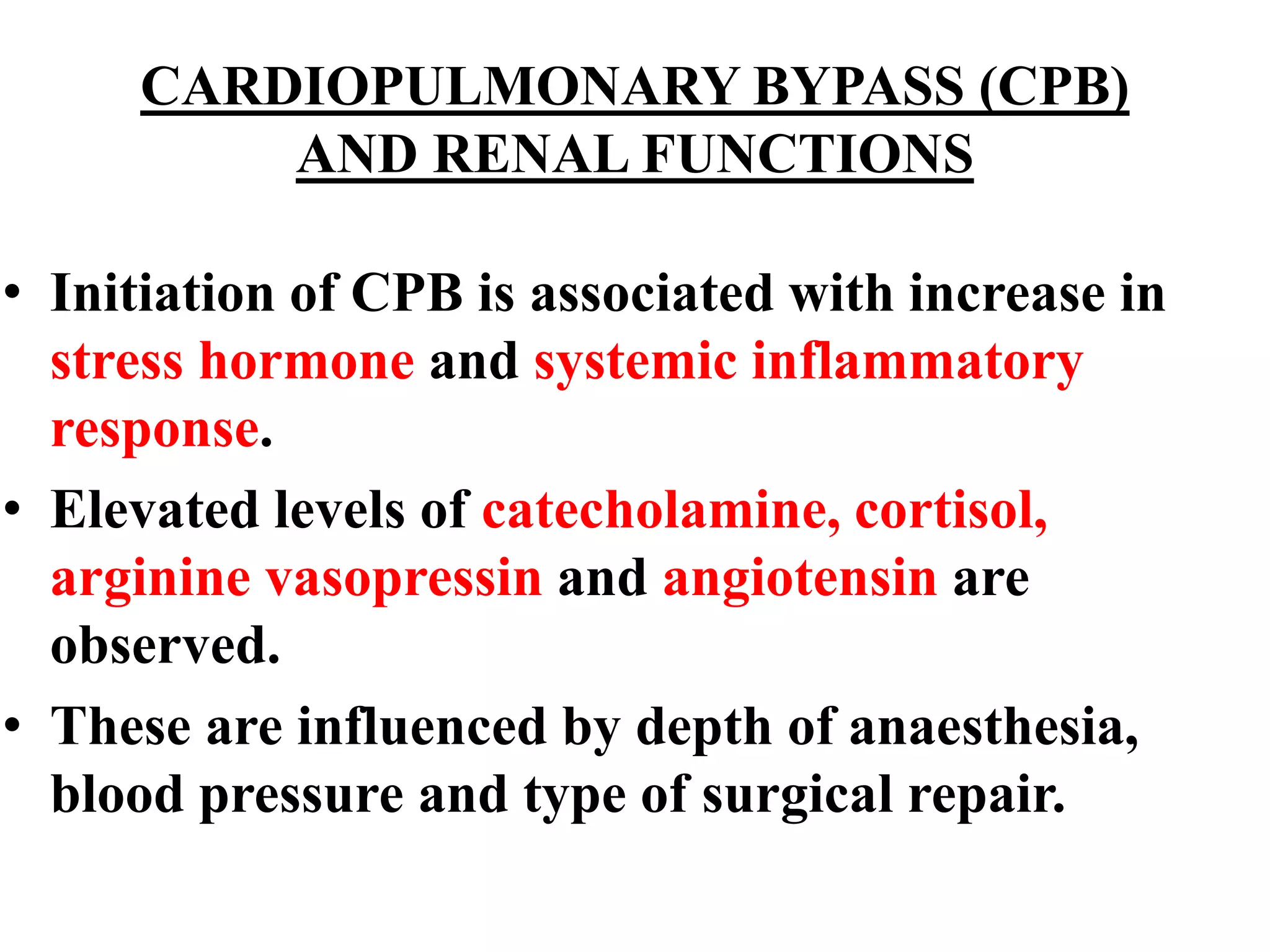 Effects of anesthesia and surgery on renal function | PPTX
