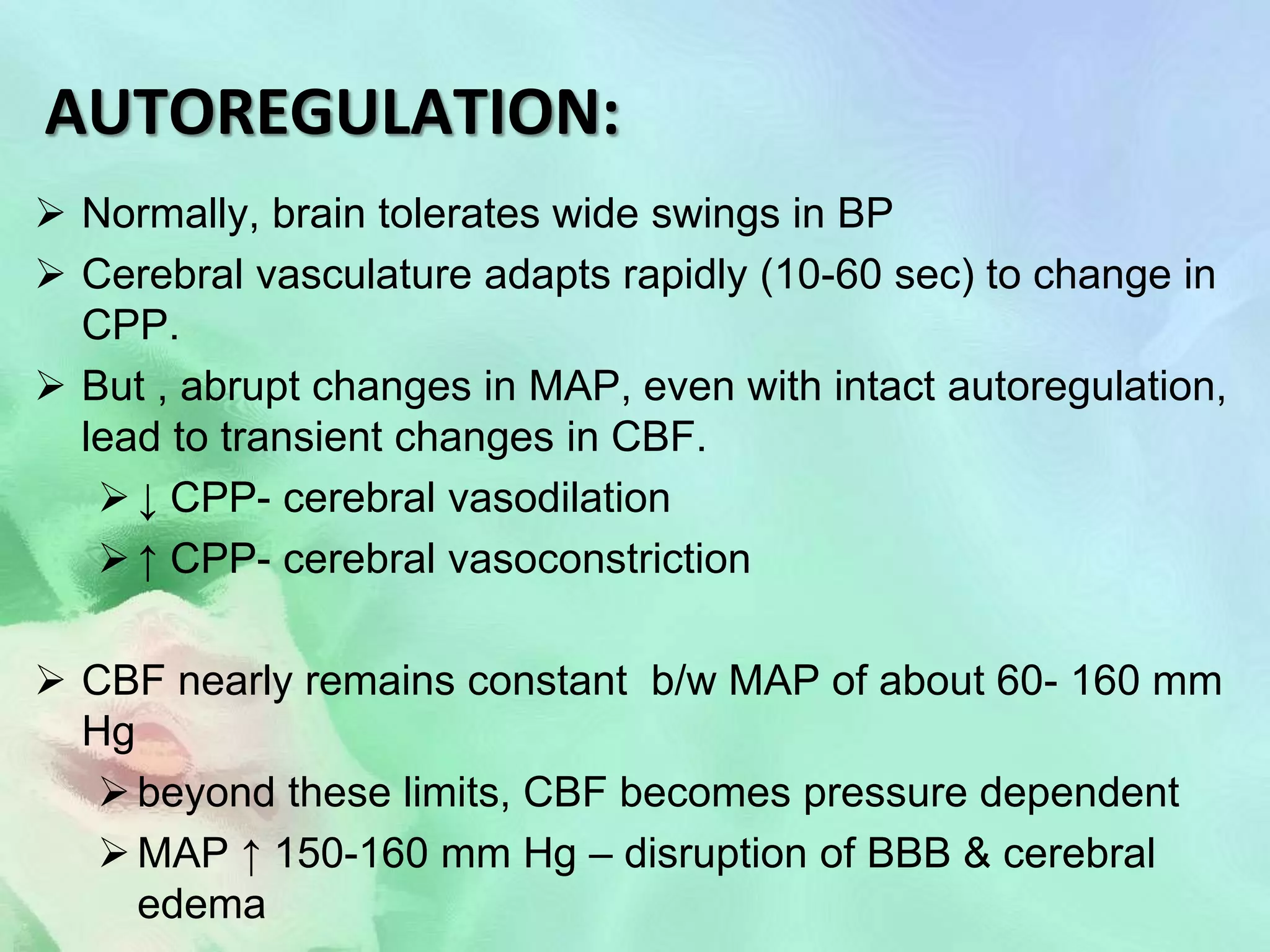 Effects of anesthetics on cerebral blood flow | PPTX