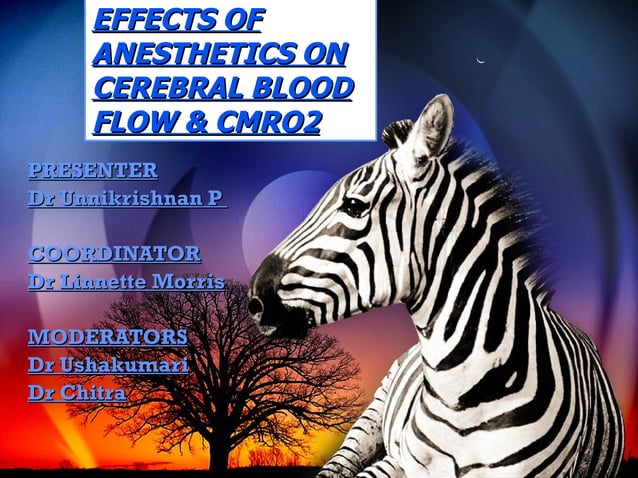 Effects Of Anesthetics On Cerebral Blood Flow | PPT