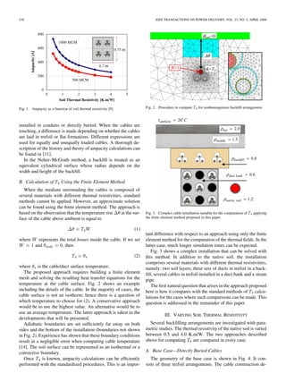 Effects of backfilling on cable ampacity analyzed with the finite element method | PDF