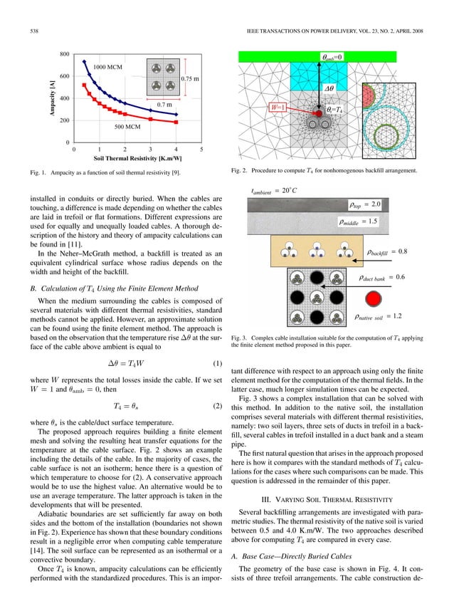 Effects Of Backfilling On Cable Ampacity Analyzed With The Finite