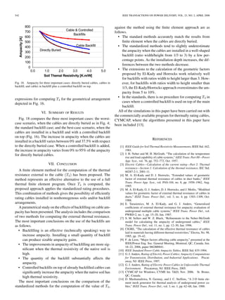 Effects of backfilling on cable ampacity analyzed with the finite element method | PDF