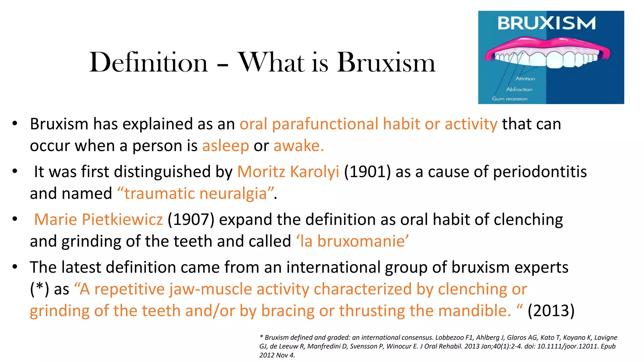 Effects of Bruxism on Dental Hard Tissues and Restorations PP ...