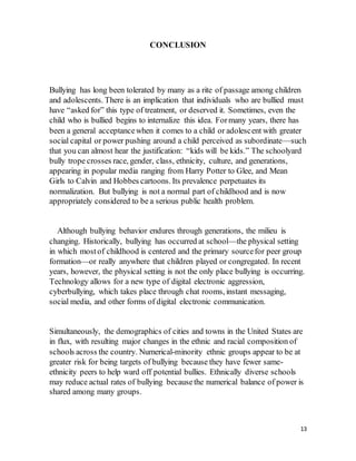 Effects of bullying on teens | DOCX