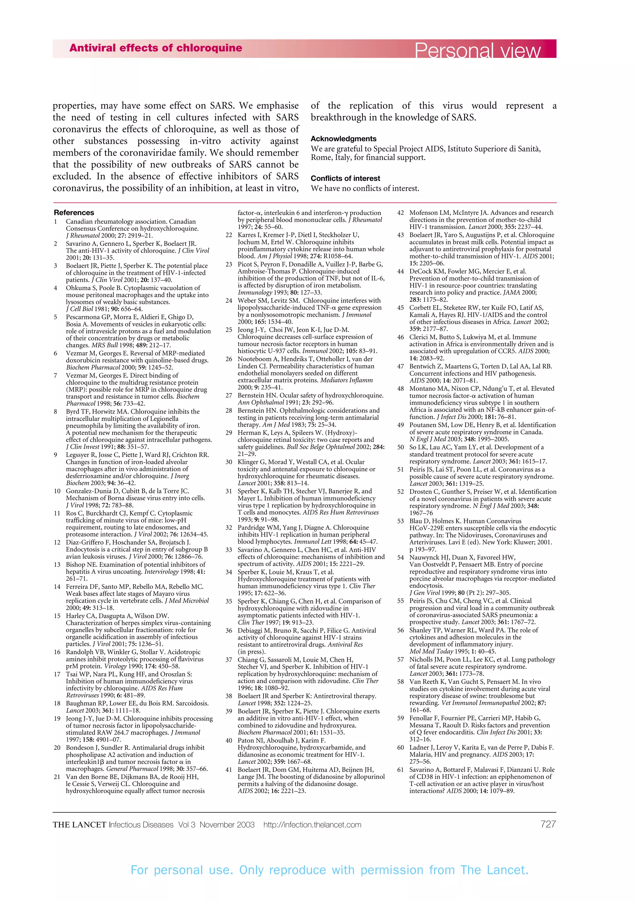 Effects of chloroquine on viral infections | PDF