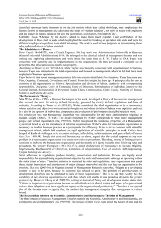 Effects of classical management theories on the current management ...