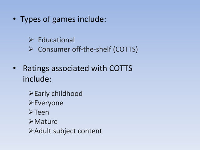 Effects of computer games | PPT