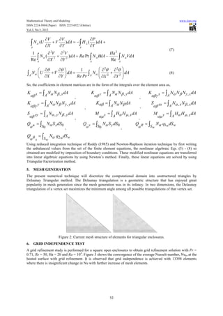 Effects of conduction on magneto hydrodynamics mixed convection flow in triangular enclosures | PDF