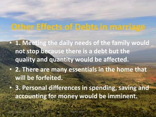 Effects of Debts in Marriage | PPT