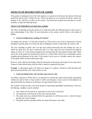 Effects of destruction of goods | DOCX