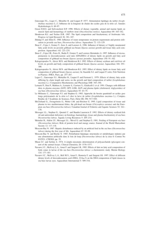 Effects of different dietary oils in sea bass | PDF