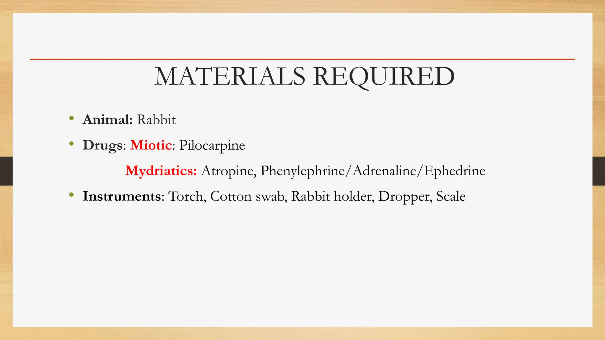 Effects of different drugs on rabbit eye.pptx