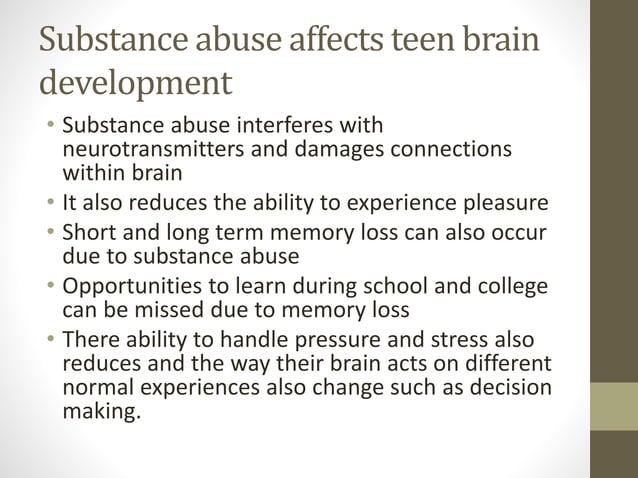 Effects of drug abuse on teenagers | PPTX