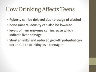 Effects of drug abuse on teenagers | PPTX