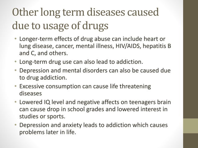 Effects of drug abuse on teenagers | PPTX