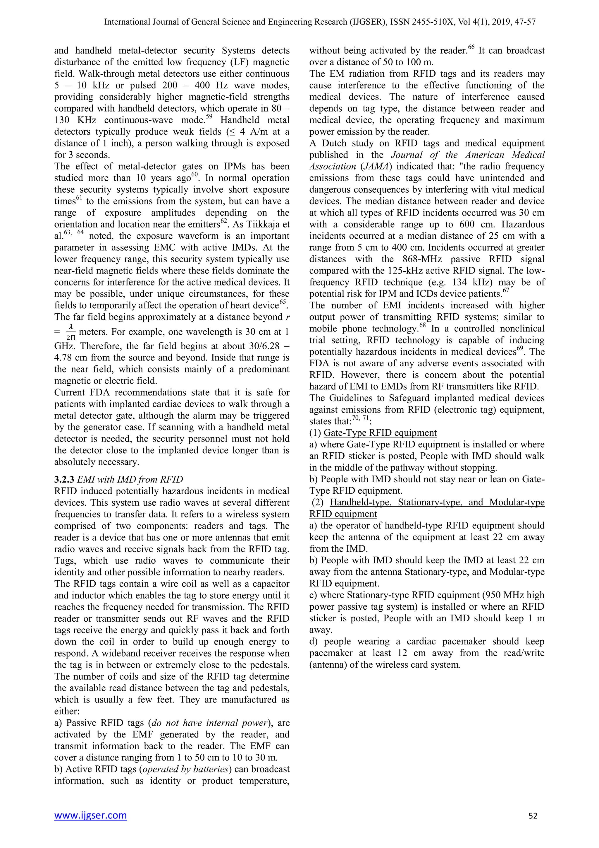 Effects of Electromagnetic Field (EMF) On Implantable Medical Devices ...