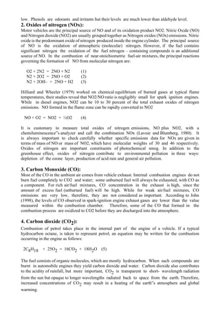 Effects Of Engine Emission On Environment | Selection Of The ...