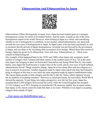 Effects Of Ethnocentrism | PDF