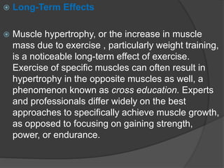 Effects of exercise on skeletal and muscular system | PPTX