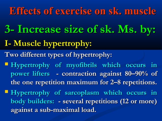 Effects of exercises on muscles and bone= dr gad | PPT