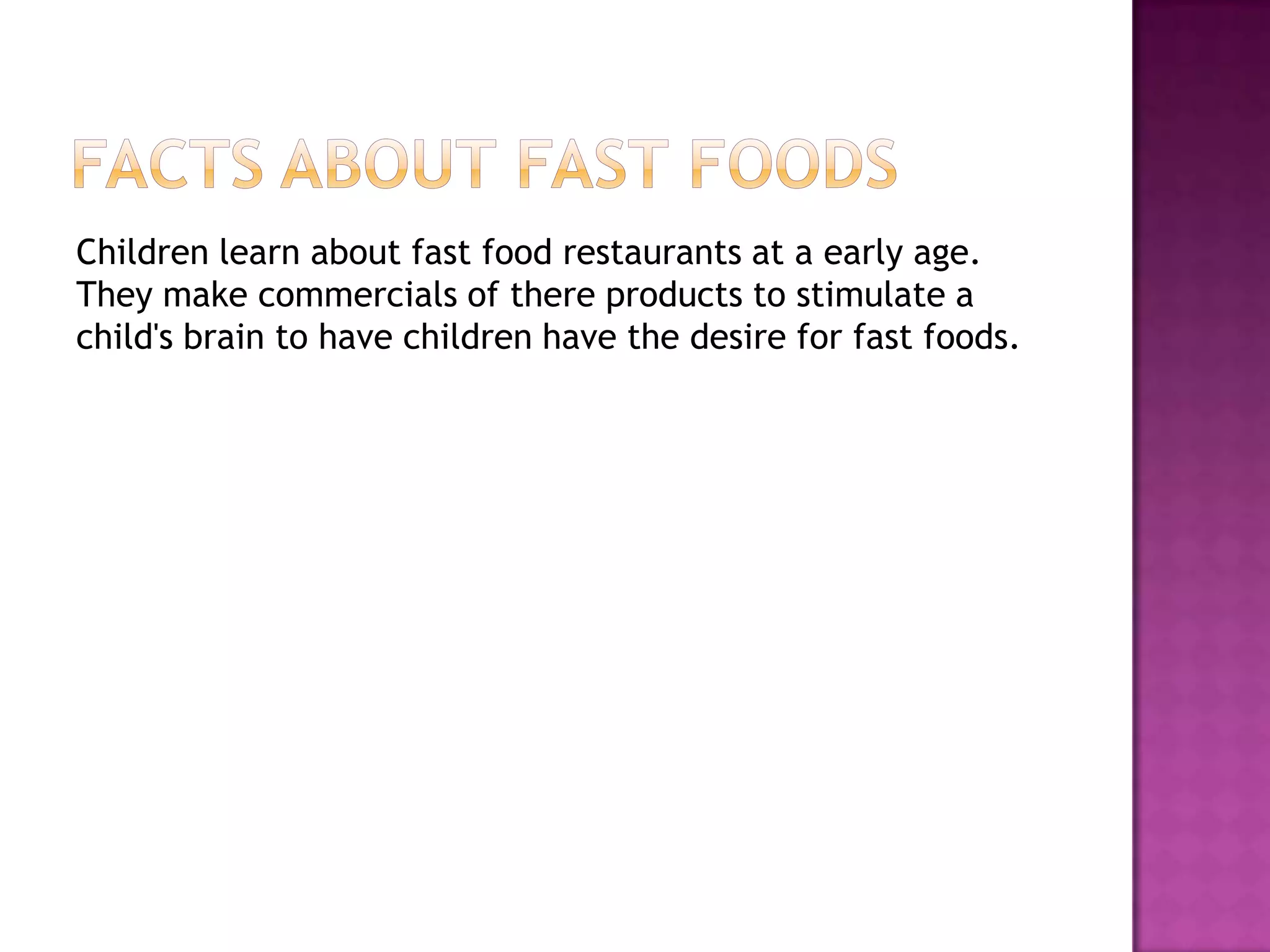 Effects of fast food power point | PPTX