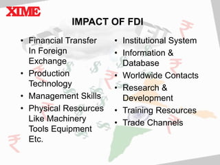 Effects of fdi and fii on indian economy | PPTX