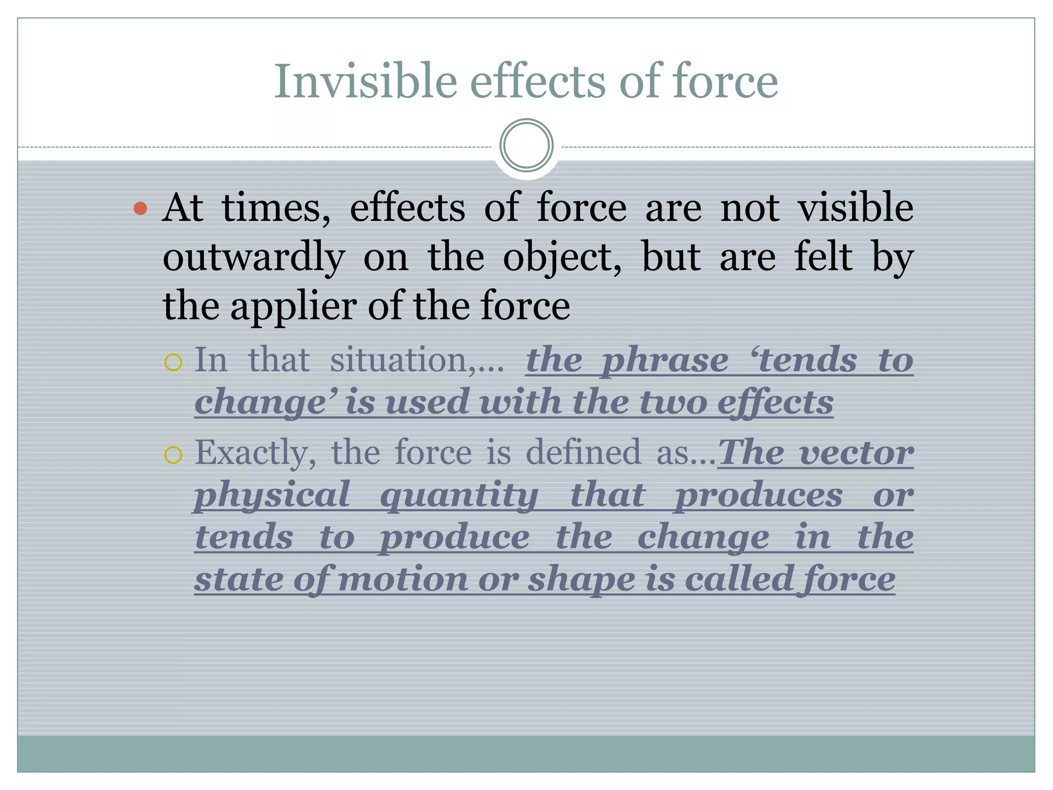 Effects of force | PPTX