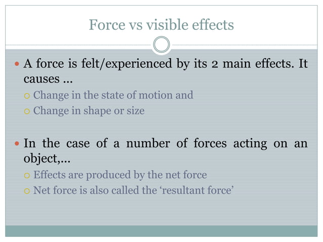 Effects of force | PPTX