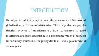 Effects of globalization on public administration | PPTX