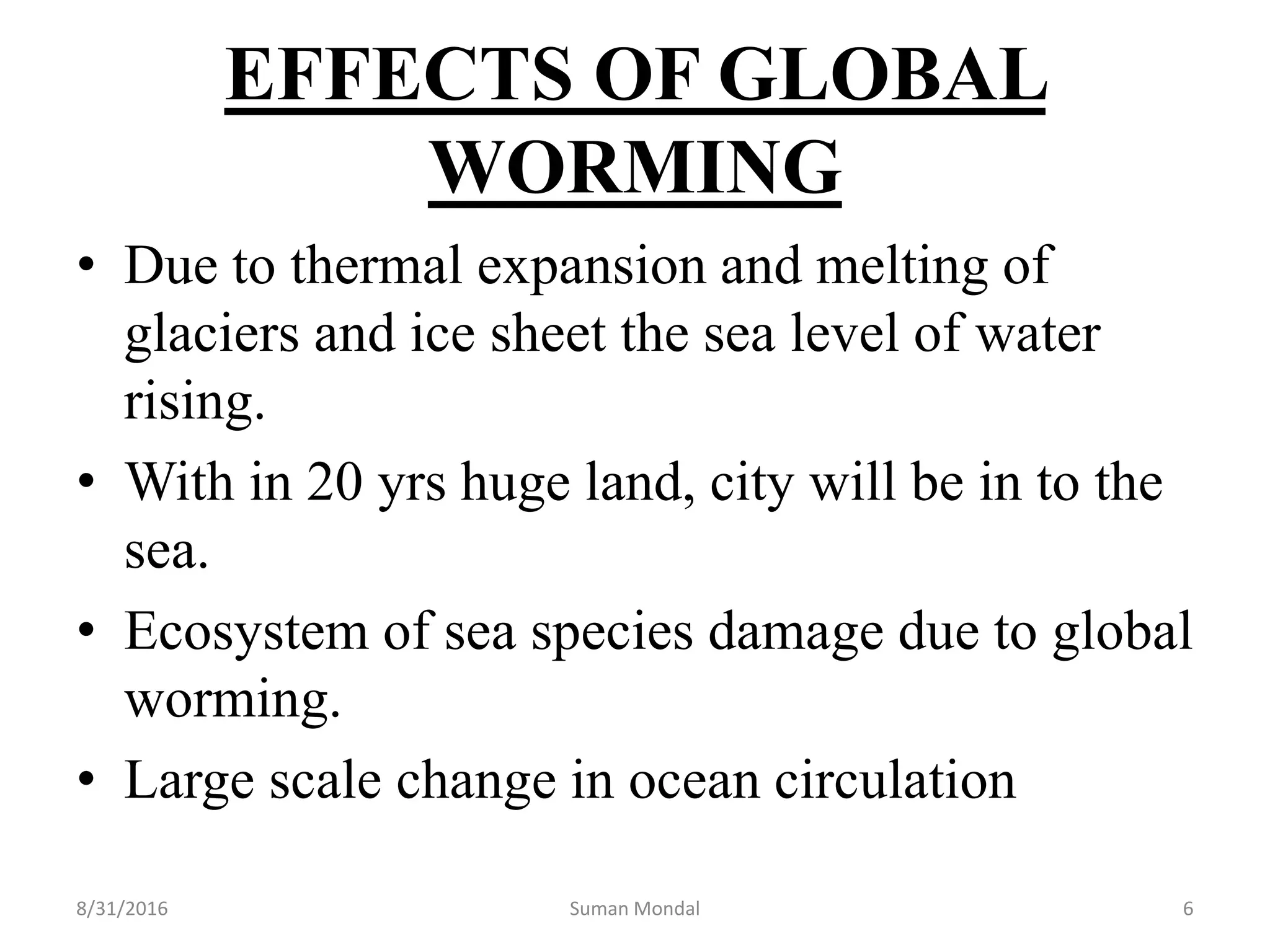 Effects of global worming | PPTX