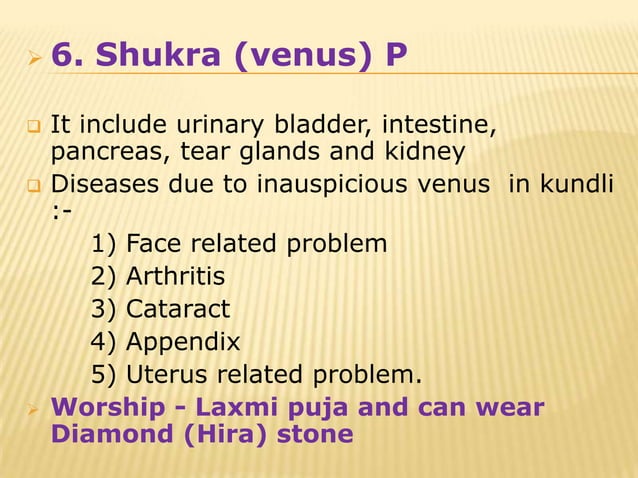 Effects of grahas on body | PPT