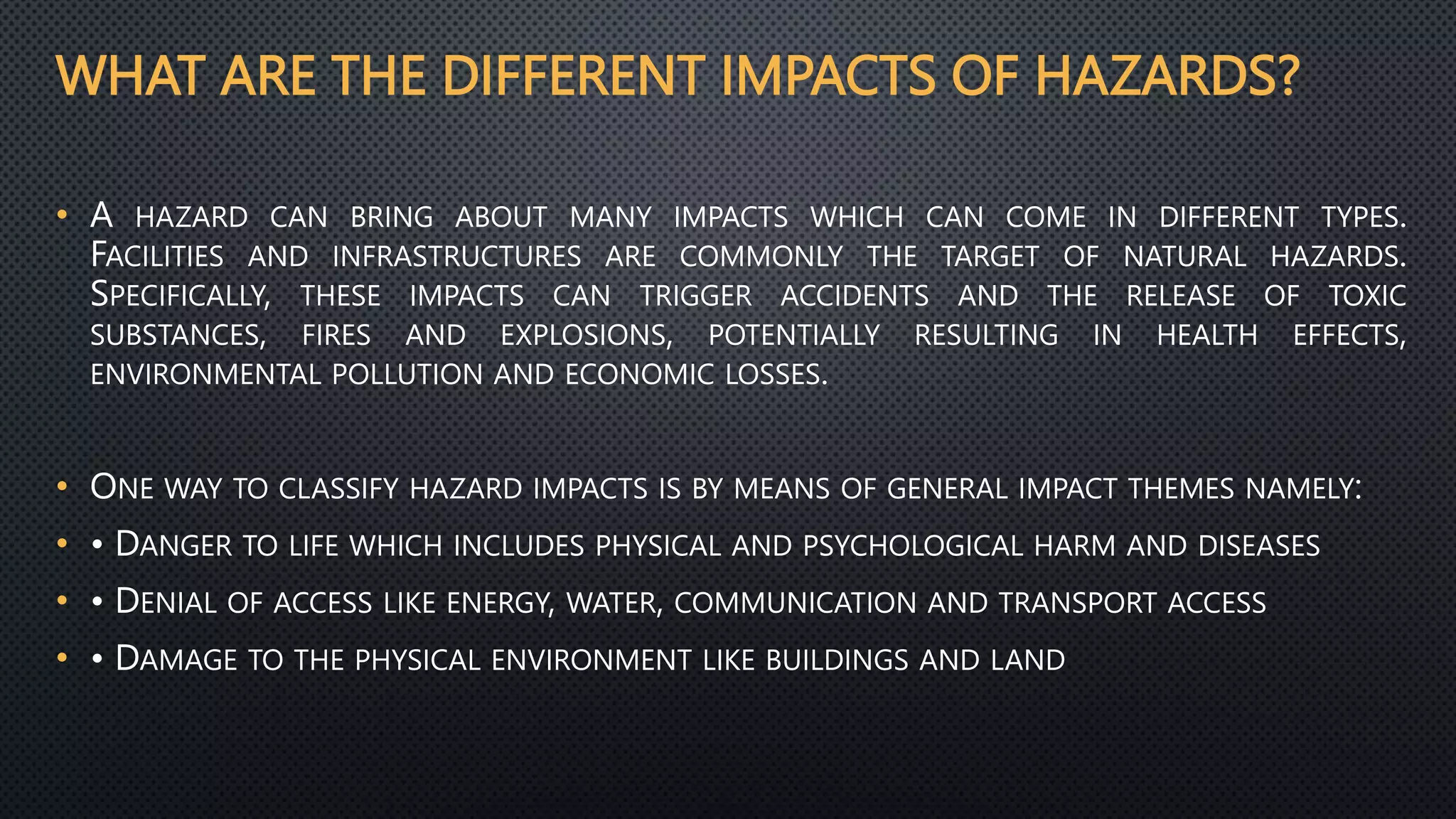 Effects of Hazard, Exposure and Vulnerability to Disaster Risks and ...