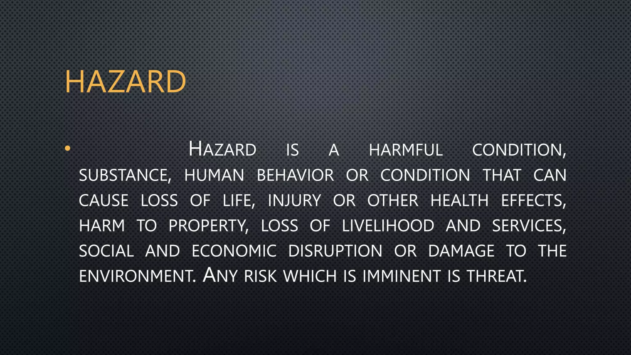 Effects of Hazard, Exposure and Vulnerability to Disaster Risks and ...