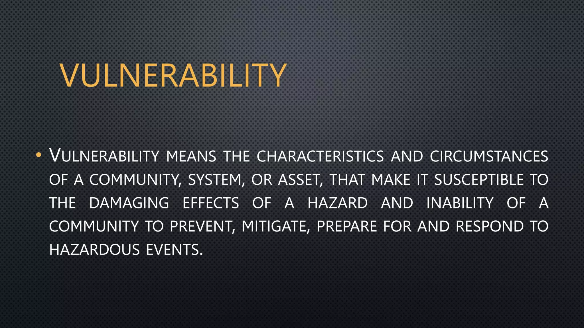 Effects of Hazard, Exposure and Vulnerability to Disaster Risks and ...