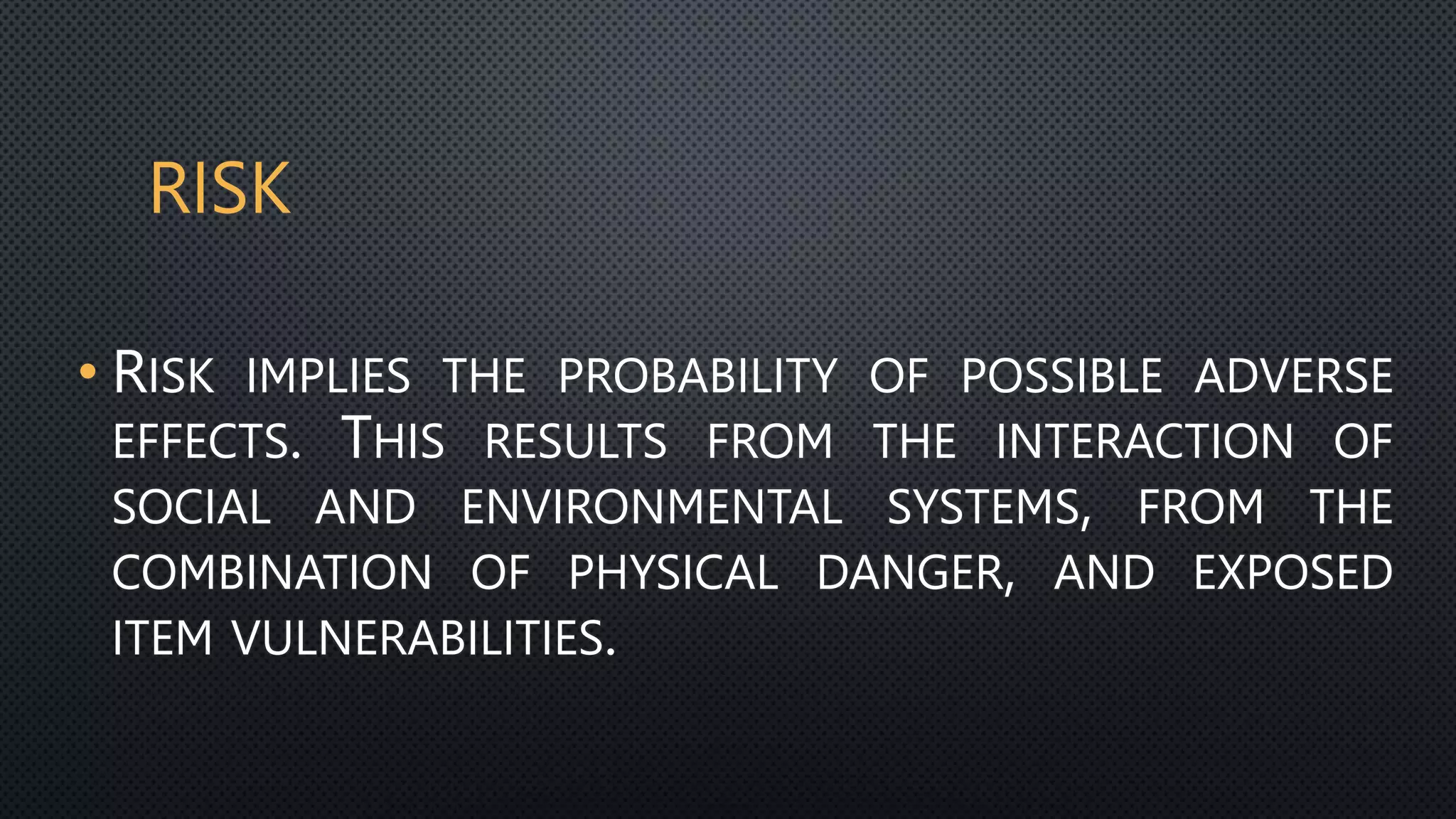 Effects of Hazard, Exposure and Vulnerability to Disaster Risks and ...