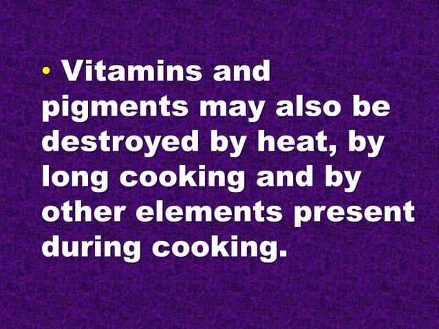 Effects of heat on food | PPTX | Chemistry | Science