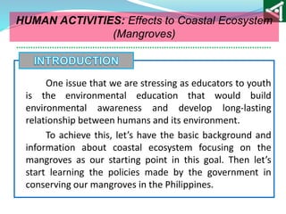 Effects of human activities to coastal ecosystem | PPTX