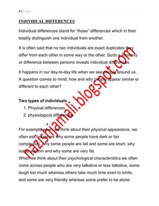 Effects of individual difference | PDF