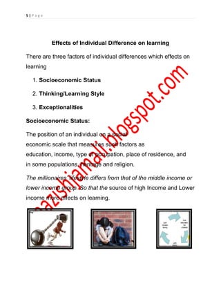 Effects of individual difference | PDF