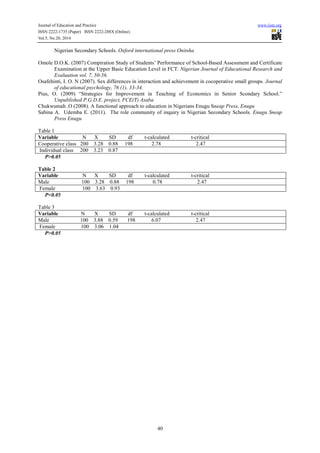 Effects of individualized and cooperative learning strategies on ...